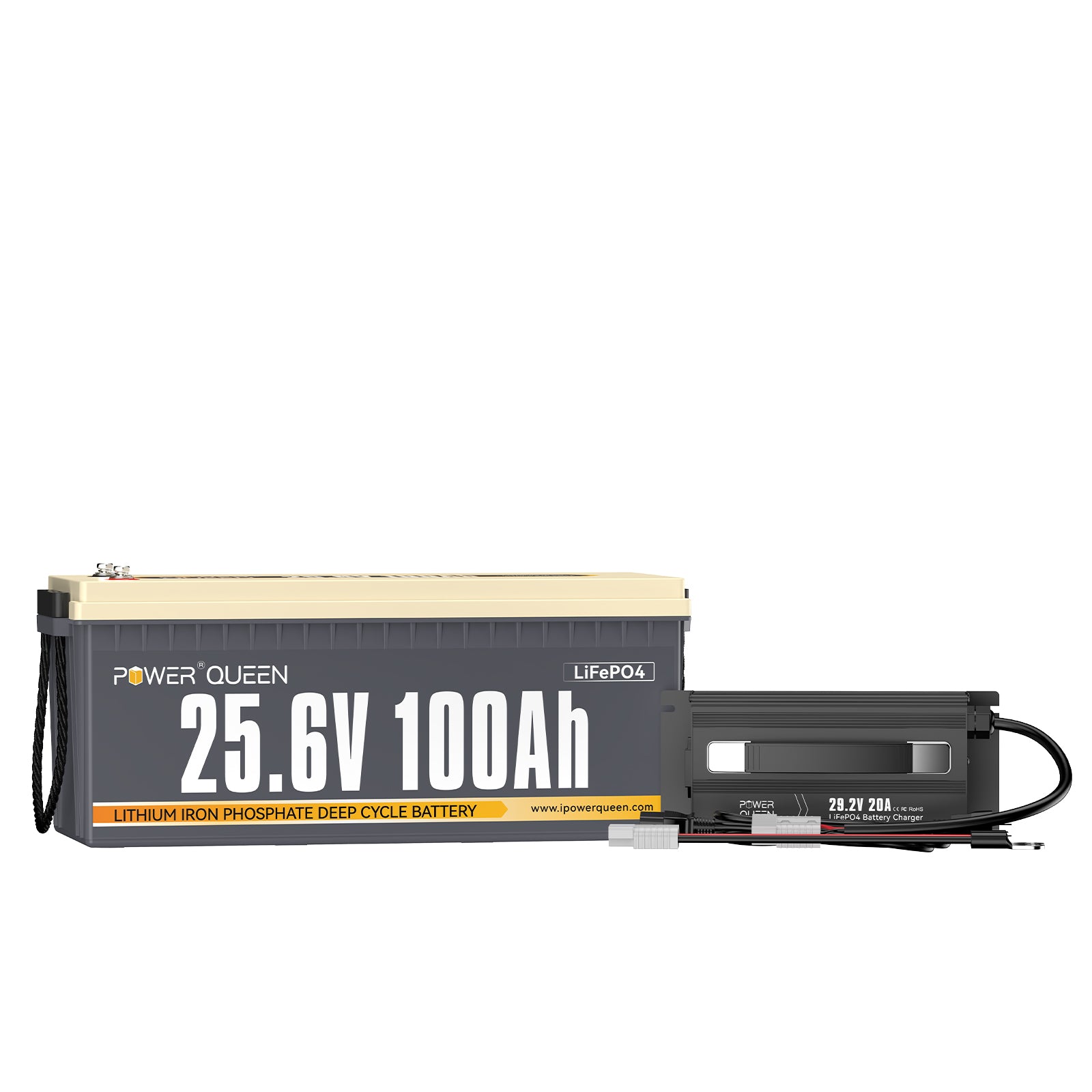 Power Queen 24V 100Ah LiFePO4 Battery + 29.2V 20A Charger – Power Queen CA